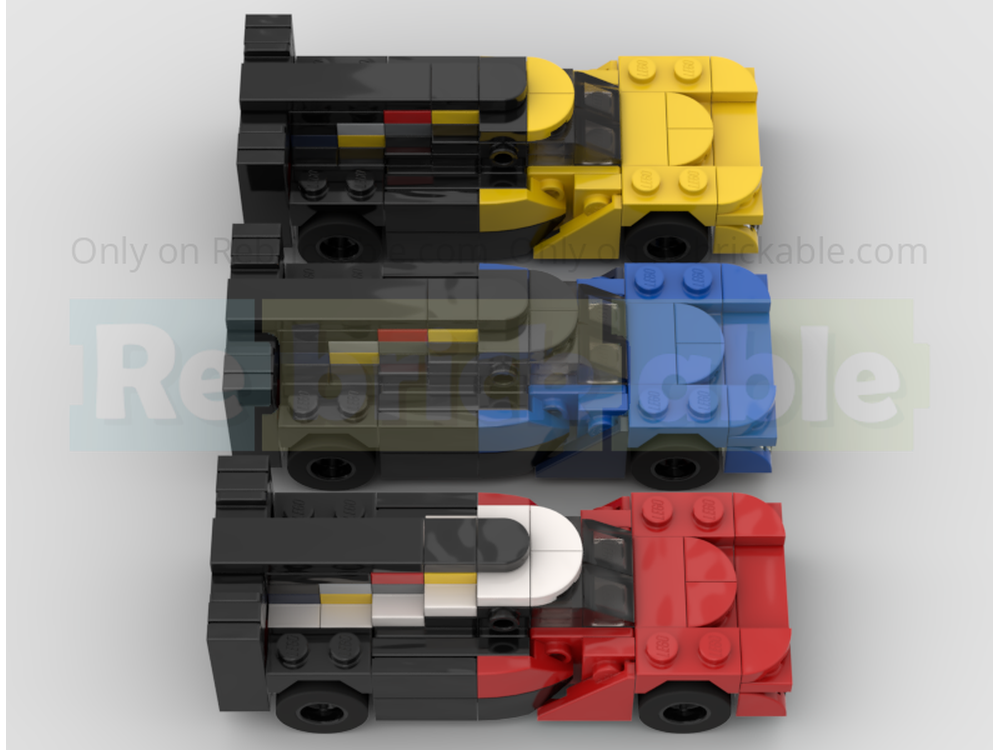 LEGO MOC-182780 Pack Of 3 Cadillac V-Series.R LMDh Racing Cars - Half ...