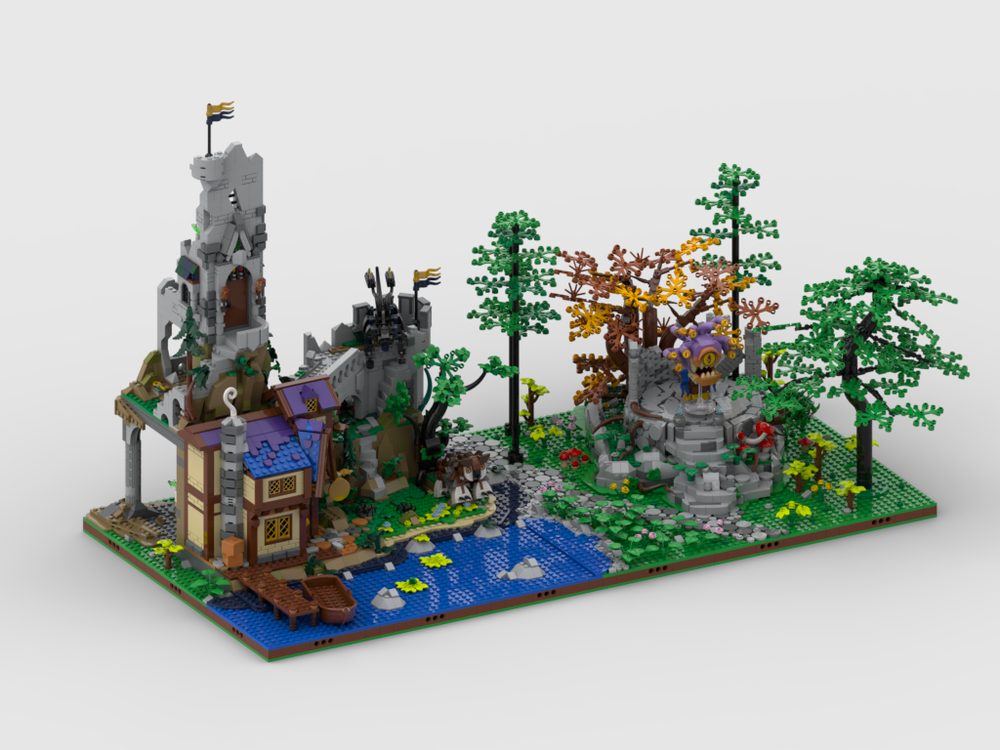 LEGO MOC Display for set 21348 - D&D Red Dragon's Tale by gabizon ...