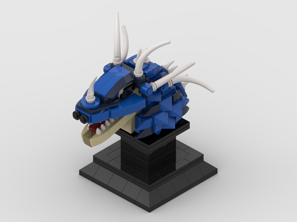 LEGO MOC Blue Dragon Head by Xomur | Rebrickable - Build with LEGO