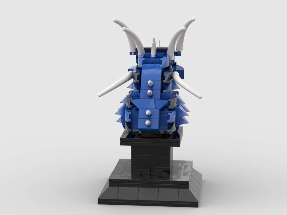 LEGO MOC Blue Dragon Head by Xomur | Rebrickable - Build with LEGO