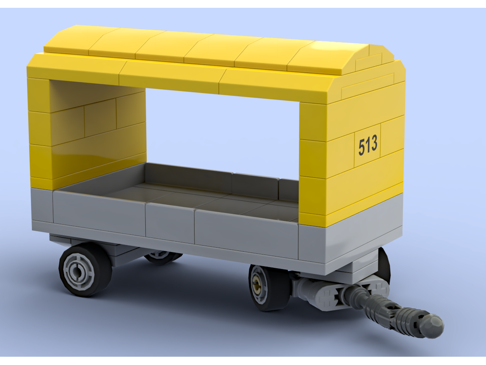 Lego Moc Airport Tug With Luggage Carts By Mshenn Rebrickable Build