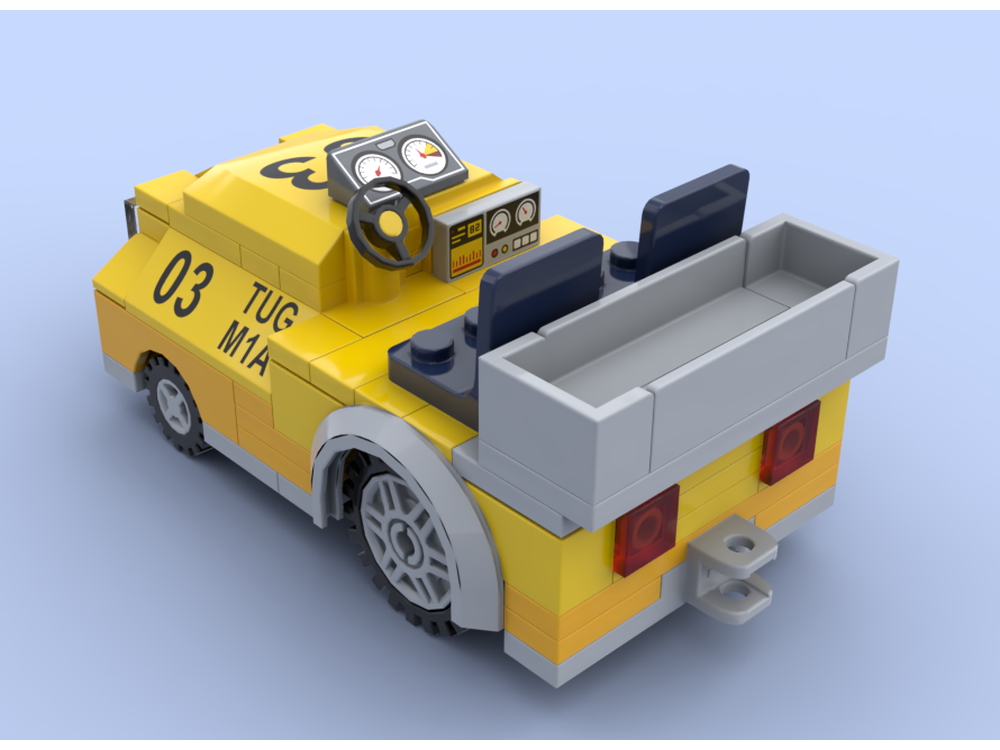 LEGO MOC Airport Tug with Luggage Carts by mshenn | Rebrickable - Build ...