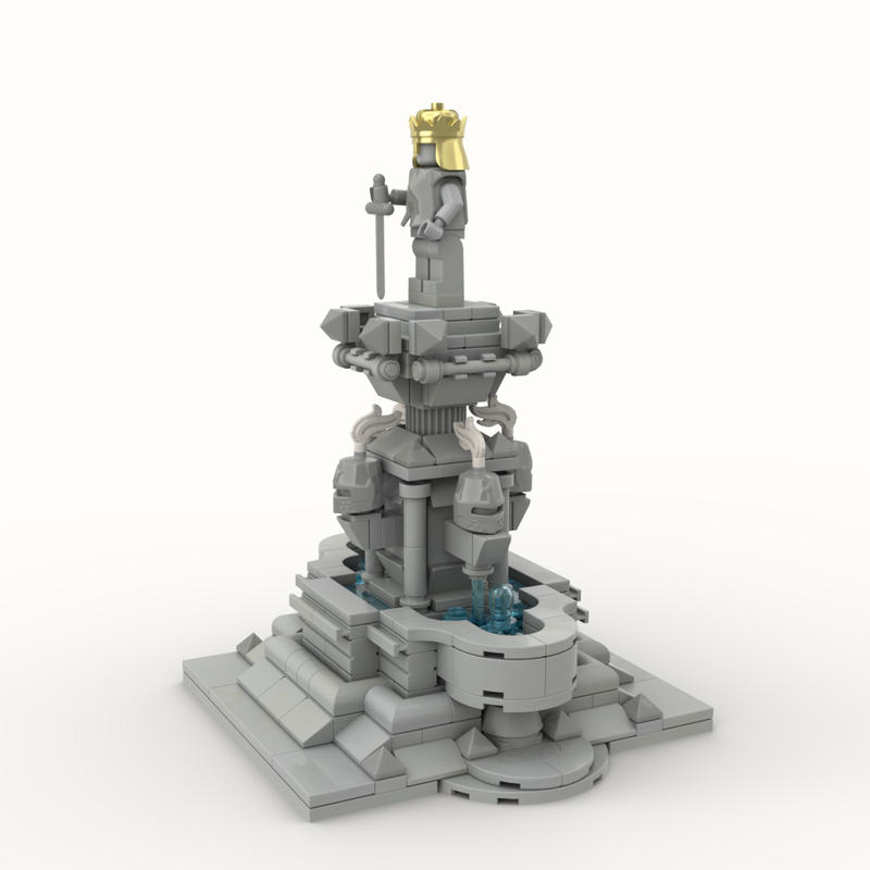 LEGO MOC statue with medieval fountain by AlessandroMaffioli ...