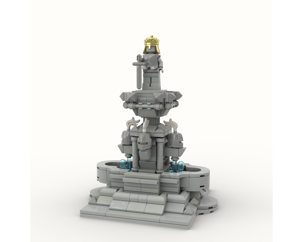 LEGO MOC statue with medieval fountain by AlessandroMaffioli ...