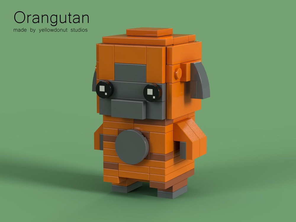 LEGO MOC Orangutan Brickheadz by YellowDonut | Rebrickable - Build with ...