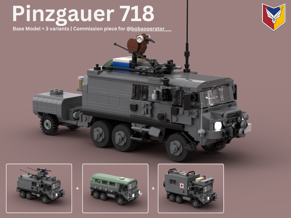 Lego Moc Legacy Pinzgauer 718 6x6 Base Model Variants By Zaturon