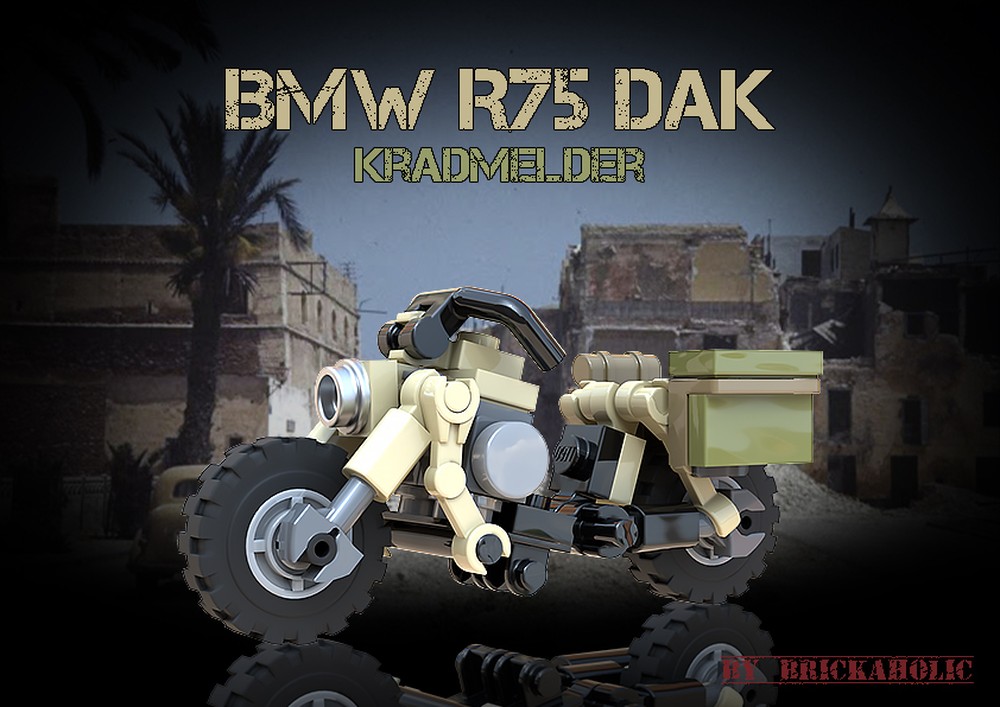LEGO MOC Motorcycle BMW R75 DAK Kradmelder e Sidecar by Darcanj ...