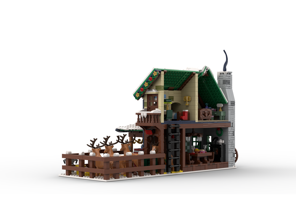 Lego Moc Winter Village Reindeer Ranch By Bigbobsbricks Rebrickable