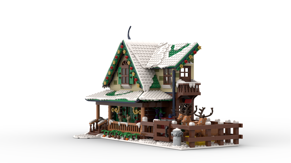 Lego Moc Winter Village Reindeer Ranch By Bigbobsbricks Rebrickable