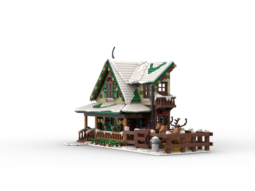 Lego Moc Winter Village Reindeer Ranch By Bigbobsbricks Rebrickable