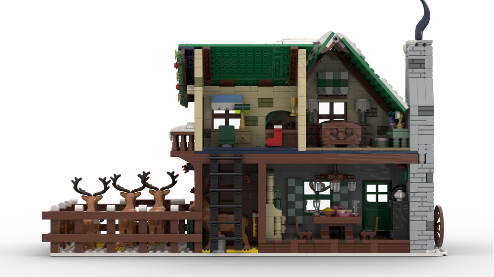Lego Moc Winter Village Reindeer Ranch By Bigbobsbricks Rebrickable