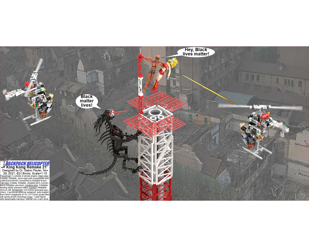 Lego Moc Foldable Armed Backpack Helicopter By Gjpauler Rebrickable