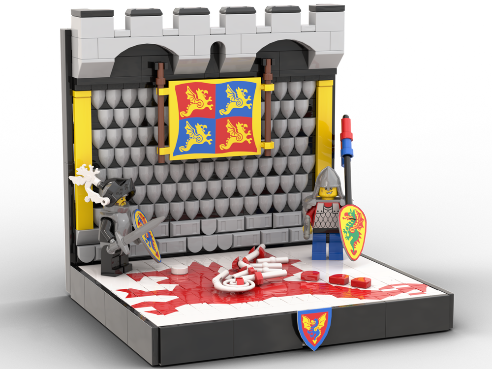 LEGO MOC Black Knights Display with Dragon Mosaic Floor by Thomus_Bean ...