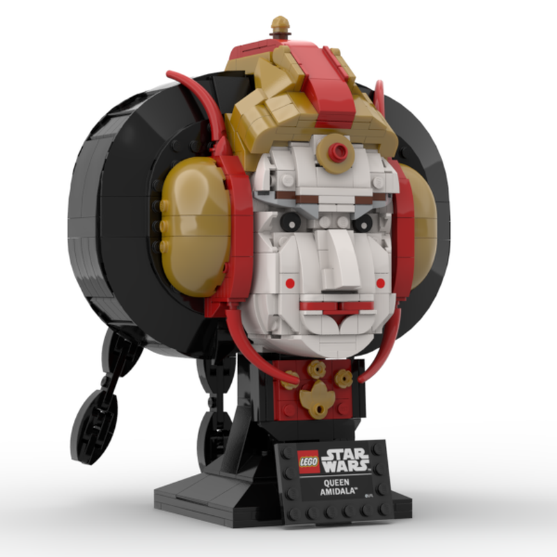 LEGO MOC Padmé Amidala Head (Queen outfit) - Helmet Collection Style by ...