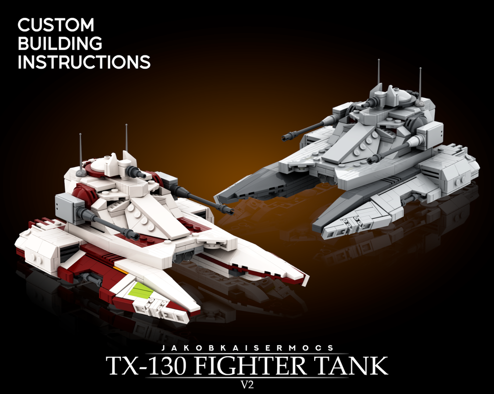 LEGO MOC TX-130 Fighter Tank V2 by JakobKaiserMOCs | Rebrickable - Build with LEGO