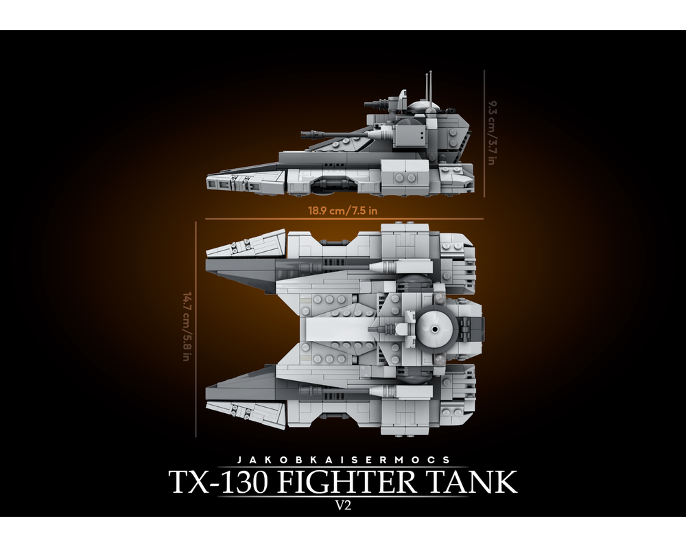 LEGO MOC TX-130 Fighter Tank V2 by JakobKaiserMOCs | Rebrickable ...