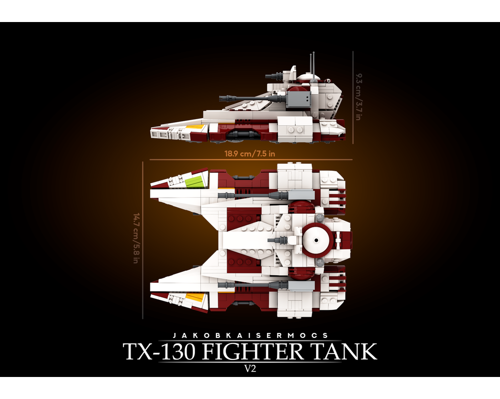 LEGO MOC TX-130 Fighter Tank V2 by JakobKaiserMOCs | Rebrickable ...