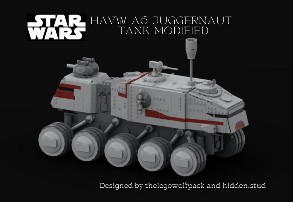LEGO MOC Modified HAVw A6 juggernaut tank brickbuilt wheels by ...