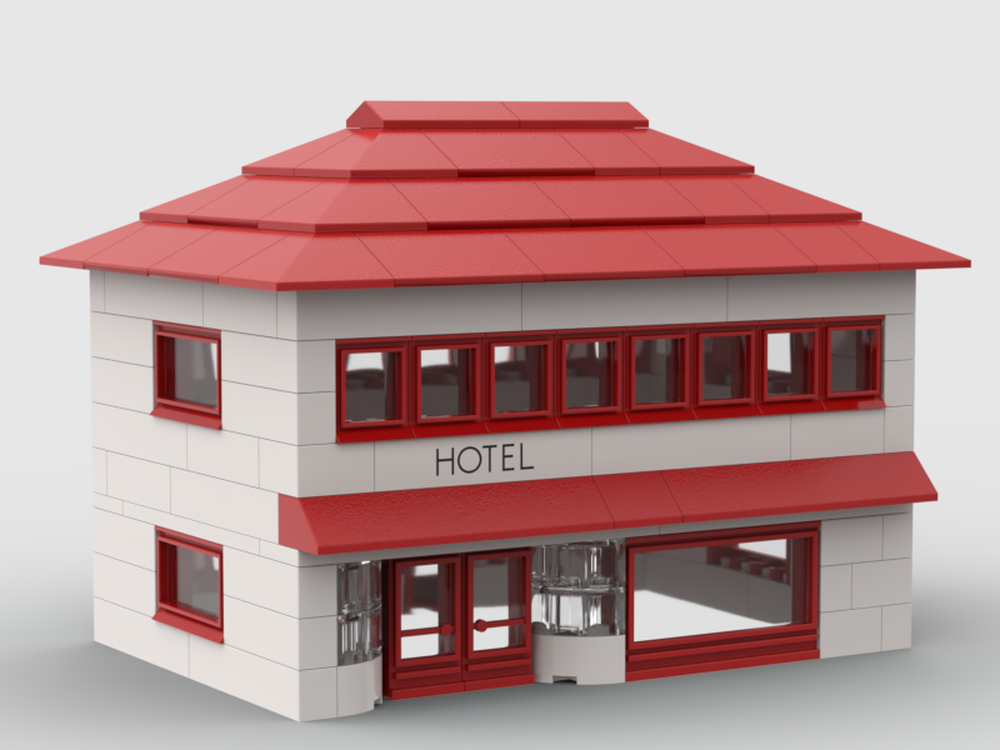 LEGO MOC Hotel (Inspired by 1960s Town Plan) by normivey | Rebrickable ...