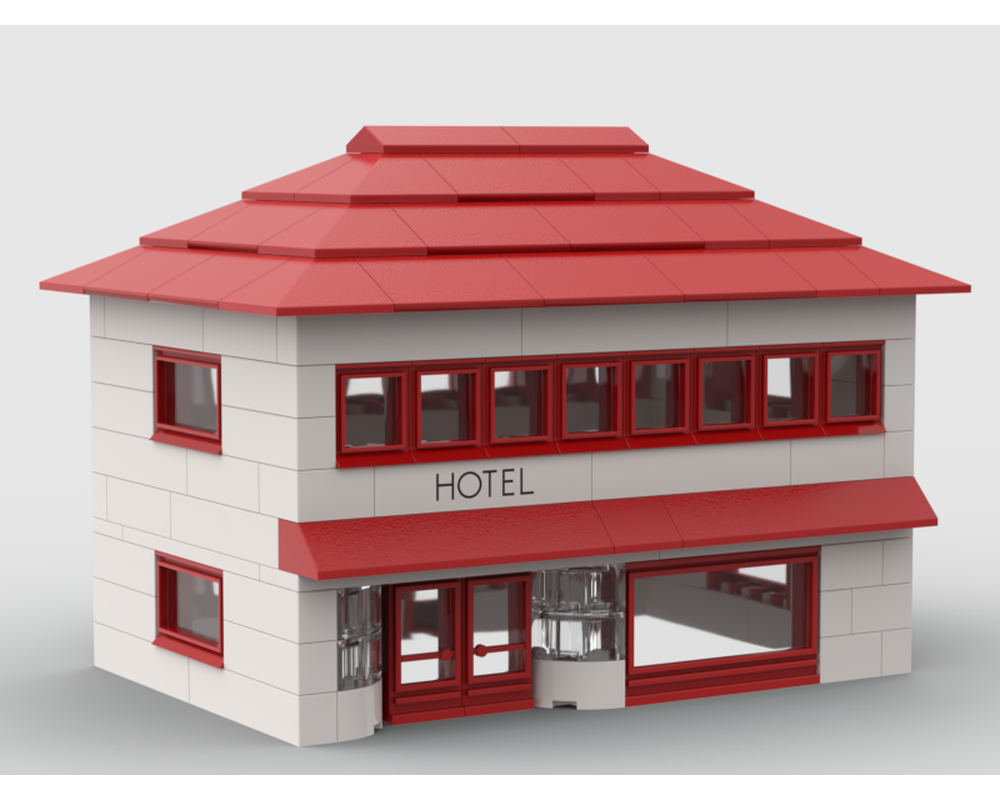 LEGO MOC Hotel (Inspired by 1960s Town Plan) by normivey | Rebrickable ...