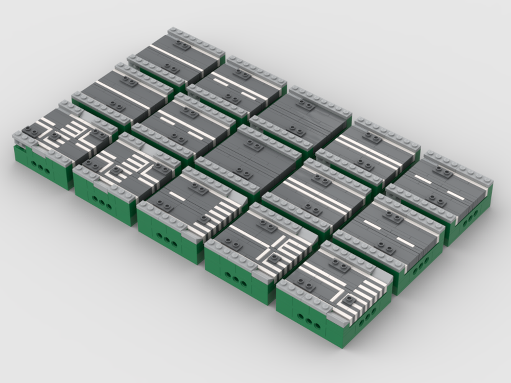 LEGO MOC Micro Modular Roads Straight by Deadlywere | Rebrickable ...