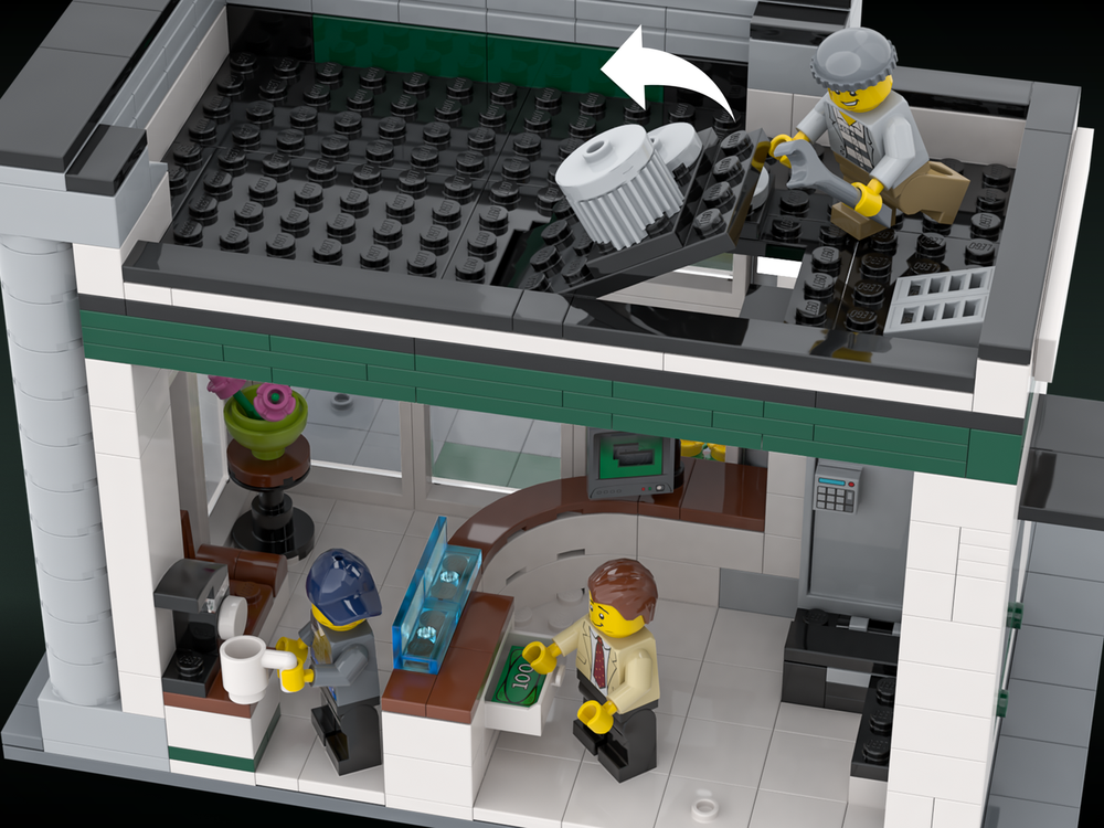 LEGO MOC Lego City Bank by brickingfromhome | Rebrickable - Build with LEGO