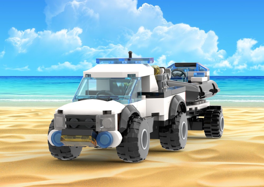 LEGO MOC Police 4x4 Pick-Up & Boat by Asphalt Arsenal | Rebrickable ...