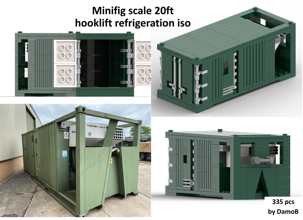 LEGO MOC PLS v1 20ft hooklift refrigeration iso by DamoB by DamoB ...