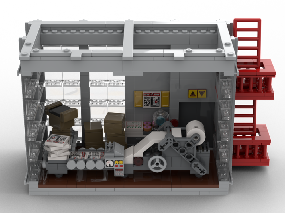 LEGO MOC daily bugle building mod printing room ( empty daily bugle ...