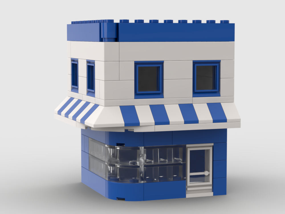 LEGO MOC Corner Malt Shop Town Plan Style by normivey | Rebrickable ...