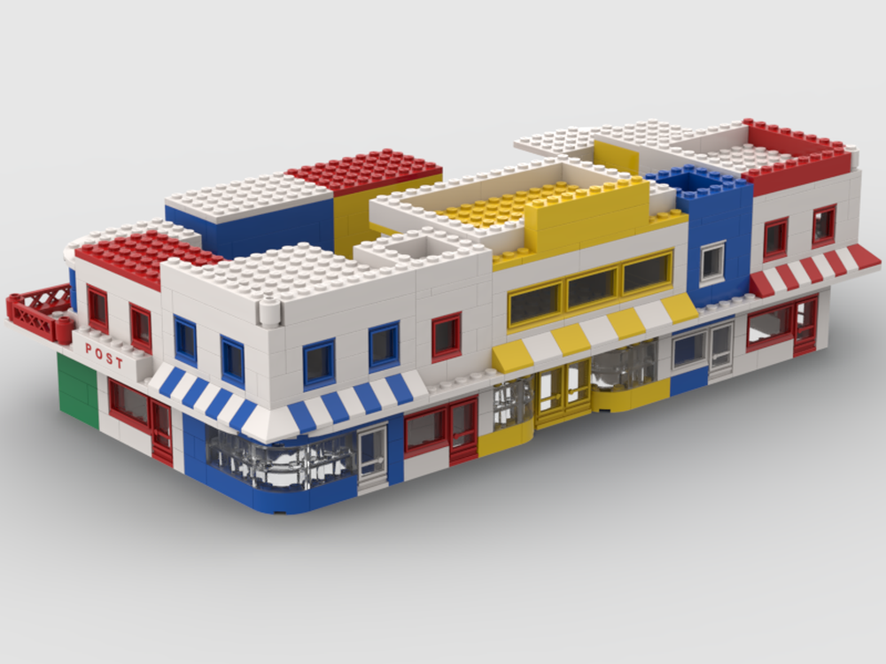 LEGO MOC Shops of Market Street Town Plan Style by normivey ...