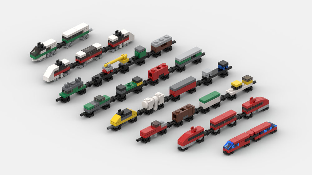 LEGO MOC Teeny Trains, Volume IV: 3677, 4511, 4512, 6399, 7897, 7898 ...