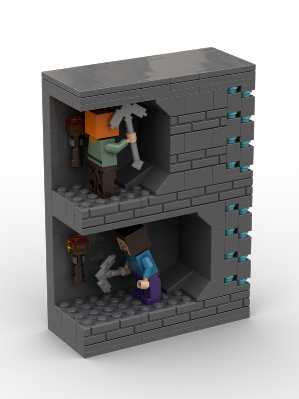 LEGO MOC Minecraft Diorama, "Never Give Up" by translunartrekkie ...