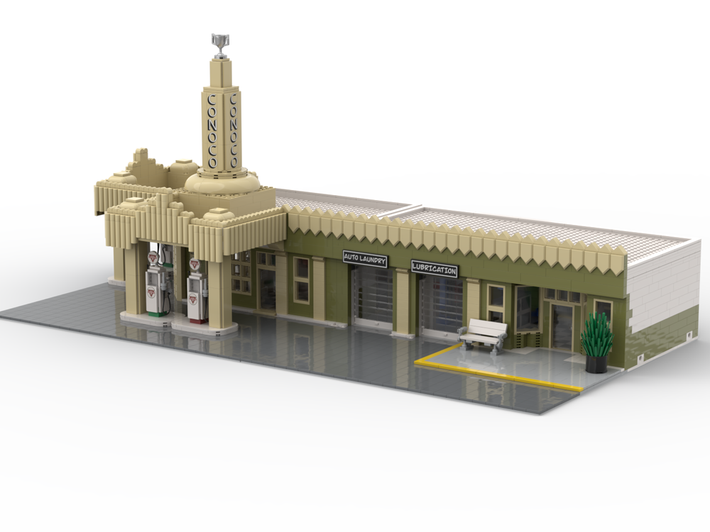 LEGO MOC Conoco Tower Garage - Get Your Bricks on Route 66 by ...