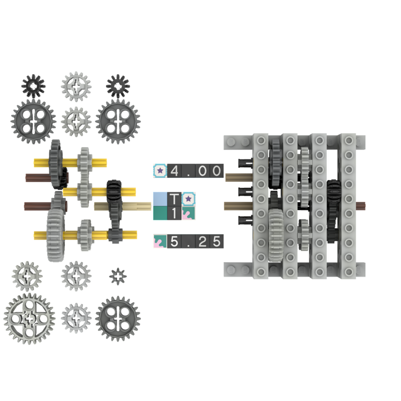 LEGO MOC Five Twin Gear Sets for GBC and MOCS at 60-80 rpm by andybell ...