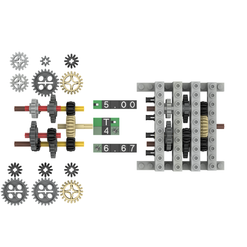 LEGO MOC Five Twin Gear Sets for GBC and MOCS at 60-80 rpm by andybell ...