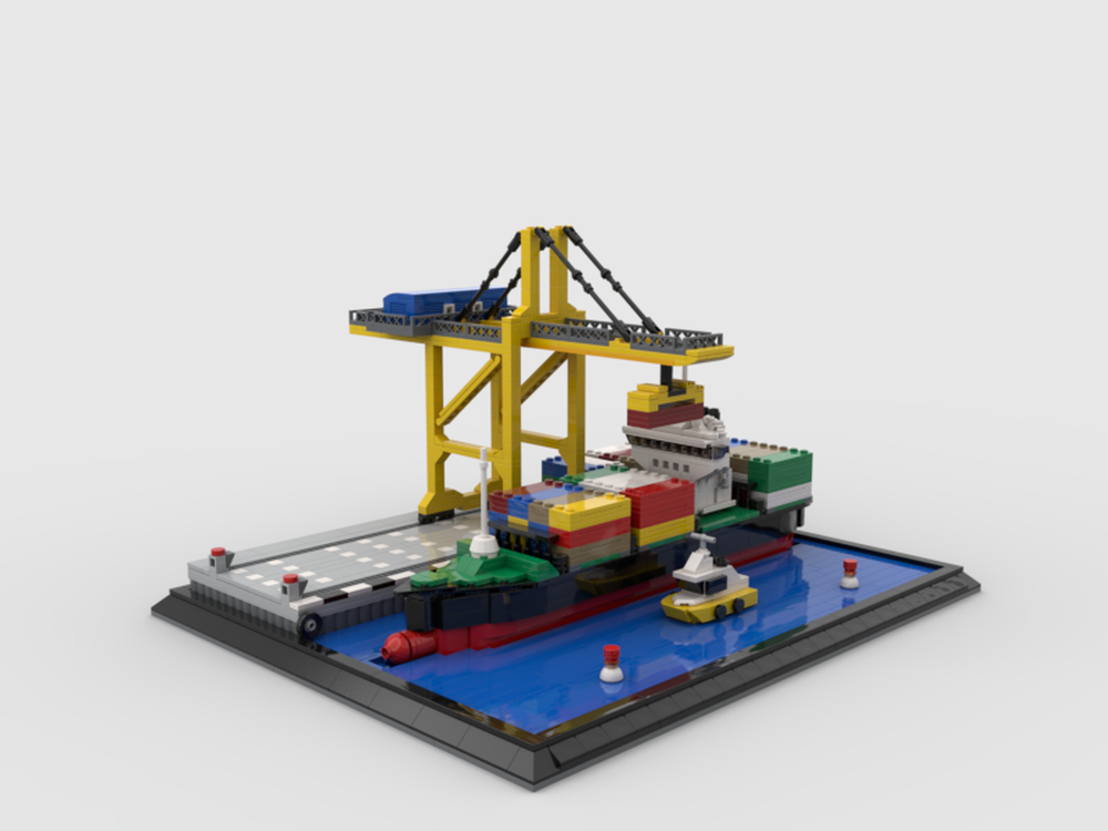 LEGO MOC Microscale cargo port by AlessandroMaffioli | Rebrickable ...