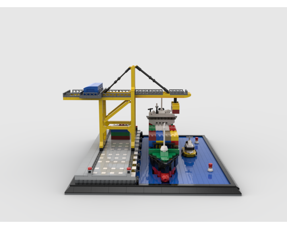 LEGO MOC Microscale cargo port by AlessandroMaffioli | Rebrickable ...