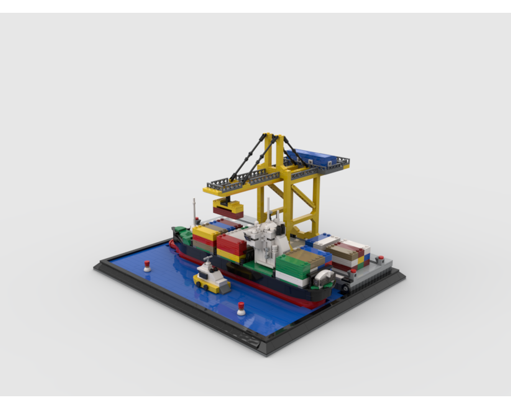 LEGO MOC Microscale cargo port by AlessandroMaffioli | Rebrickable ...