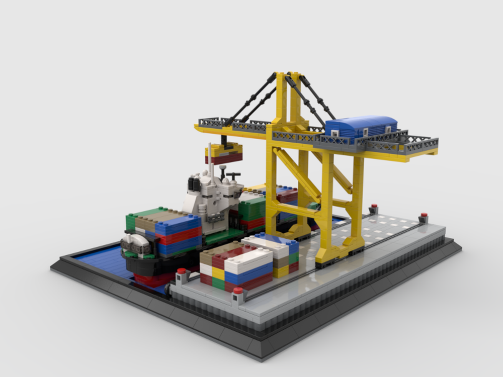 LEGO MOC Microscale cargo port by AlessandroMaffioli | Rebrickable ...