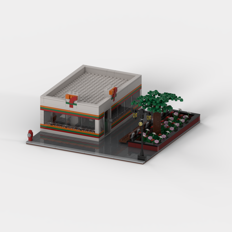 LEGO MOC 7-11 and Flower Bed Mini Modular by S-Brick | Rebrickable ...