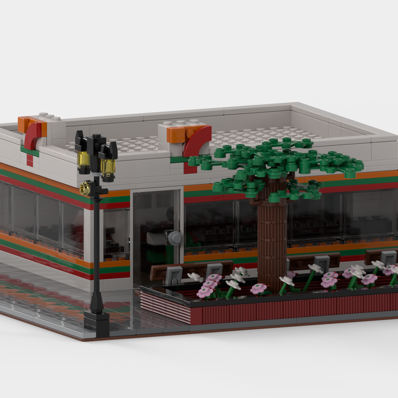 LEGO MOC 7-11 and Flower Bed Mini Modular by S-Brick | Rebrickable ...