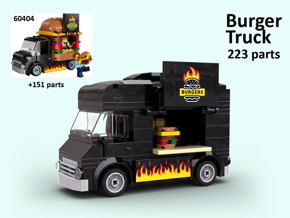 LEGO MOC Burger Truck by Xenlc | Rebrickable - Build with LEGO