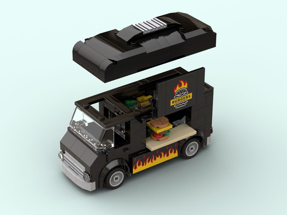 LEGO MOC Burger Truck by Xenlc | Rebrickable - Build with LEGO