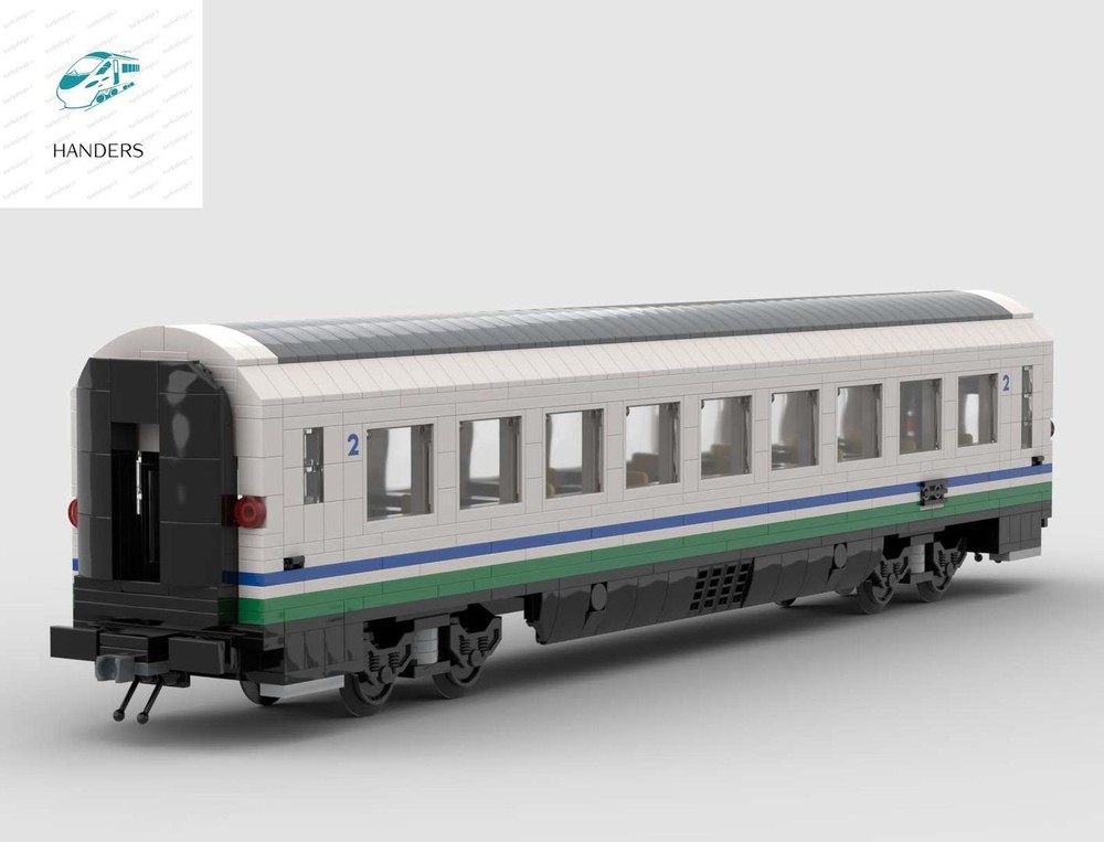 LEGO MOC 8 wide Italian 2nd Class Pax wagon by Handers | Rebrickable ...