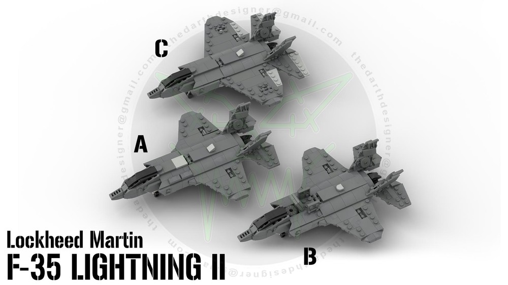 Lego Moc F 35 Lightning Ii A B C Collection 170 Scale By