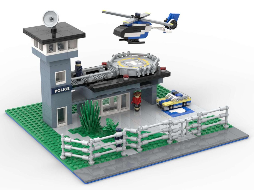 LEGO MOC Homage to set 354 - Police Heliport by williweb | Rebrickable ...