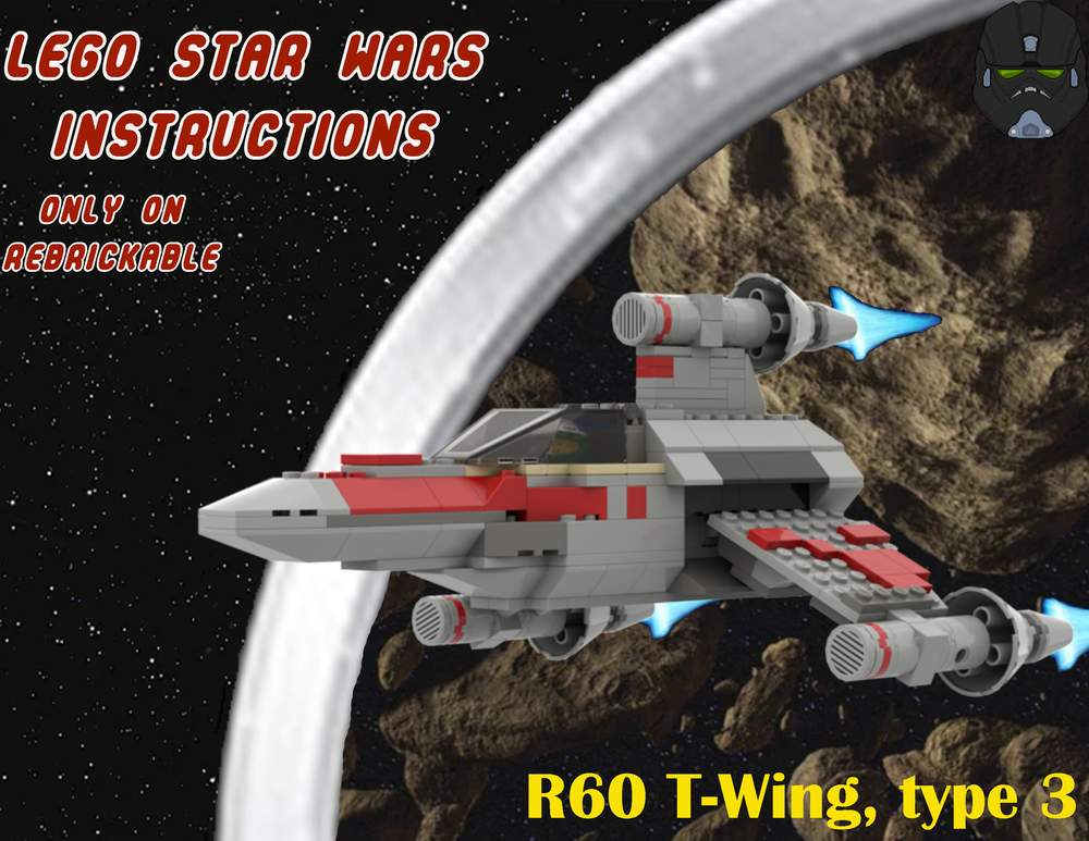LEGO MOC Classic-Style R60 T-Wing Interceptor (with red paint scheme ...
