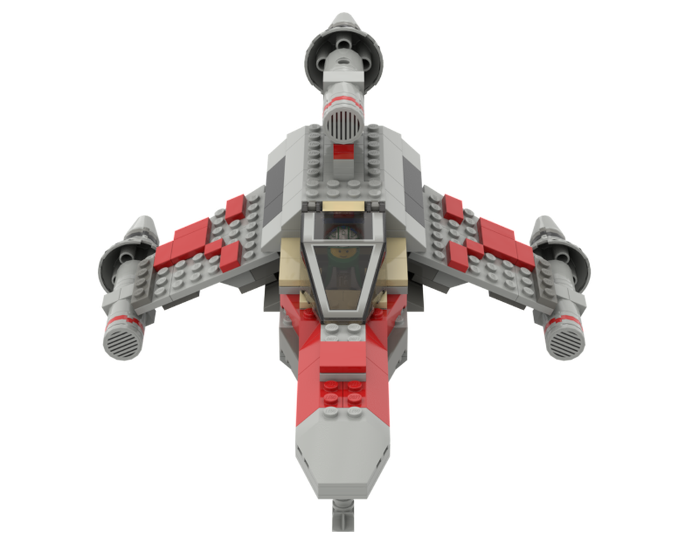 LEGO MOC Classic-Style R60 T-Wing Interceptor (with red paint scheme ...