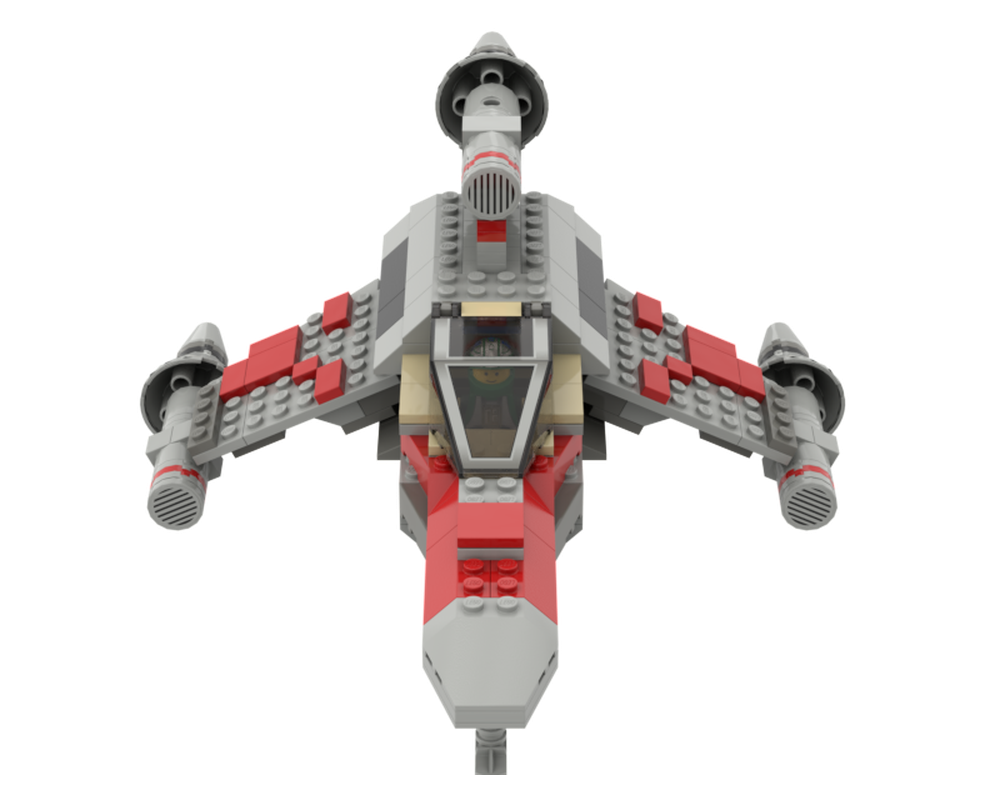 LEGO MOC Classic-Style R60 T-Wing Interceptor (with red paint scheme ...